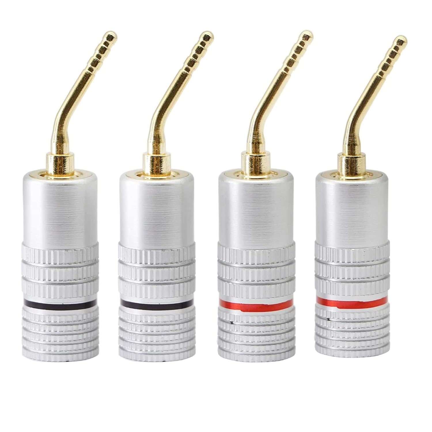 fdealz® [ 4 Pieces ] Speaker Pin Plug, Banana Pin Plug, Audio Speaker ...