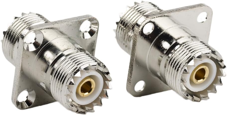 Amazon.com: Eagles 2PCS SO239 UHF Female to Female Adapter - SO-239 Connector with Panel -RF ...