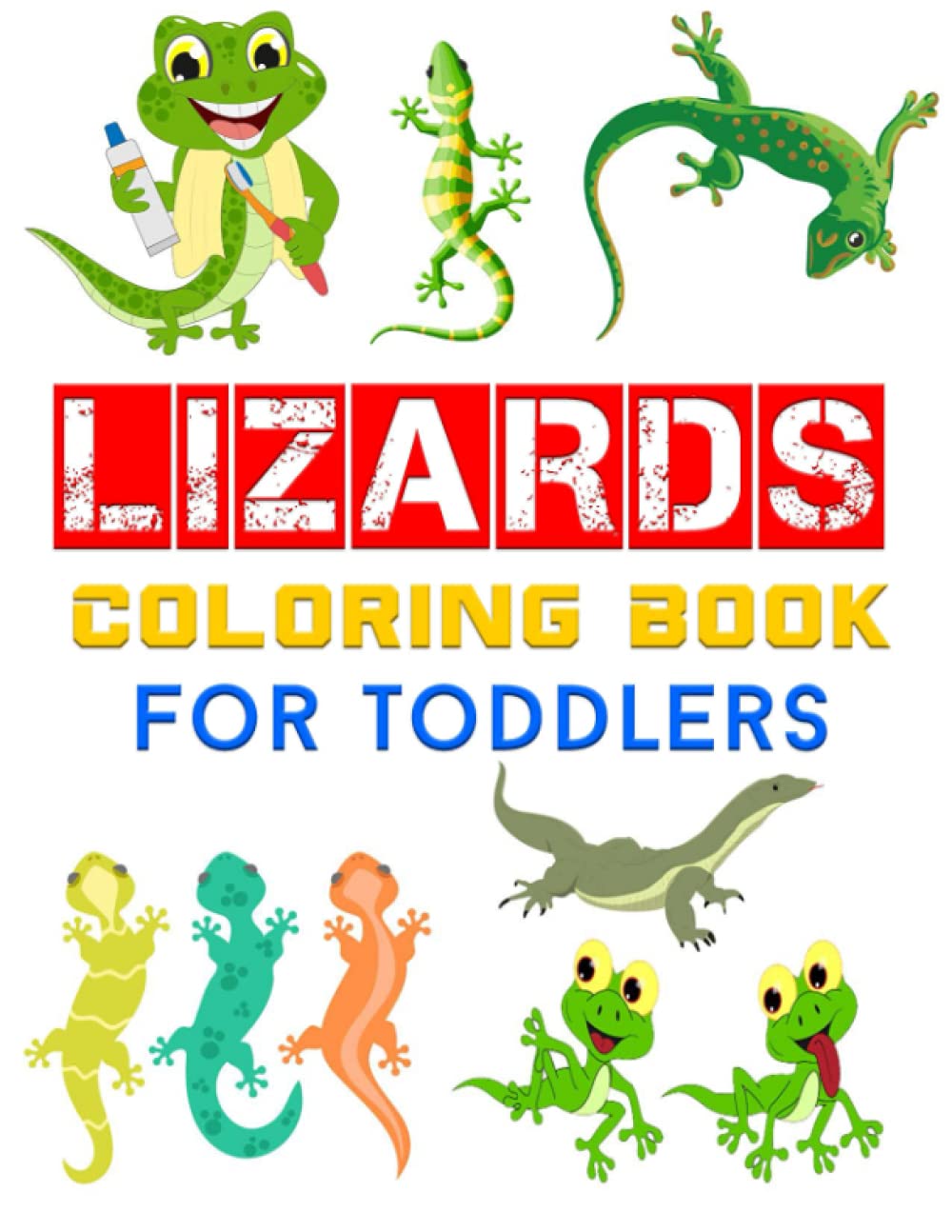 Coring Book Lizard Iguana To Be Colored Coloring Book For Children