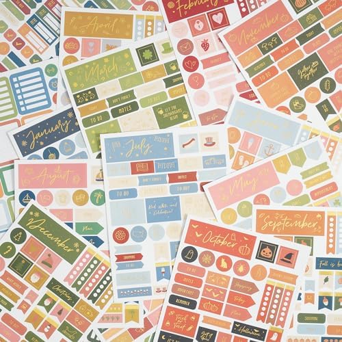 Amazon.com: Habit Tracker Planner Stickers - x24 Sheets Habit Stickers ...