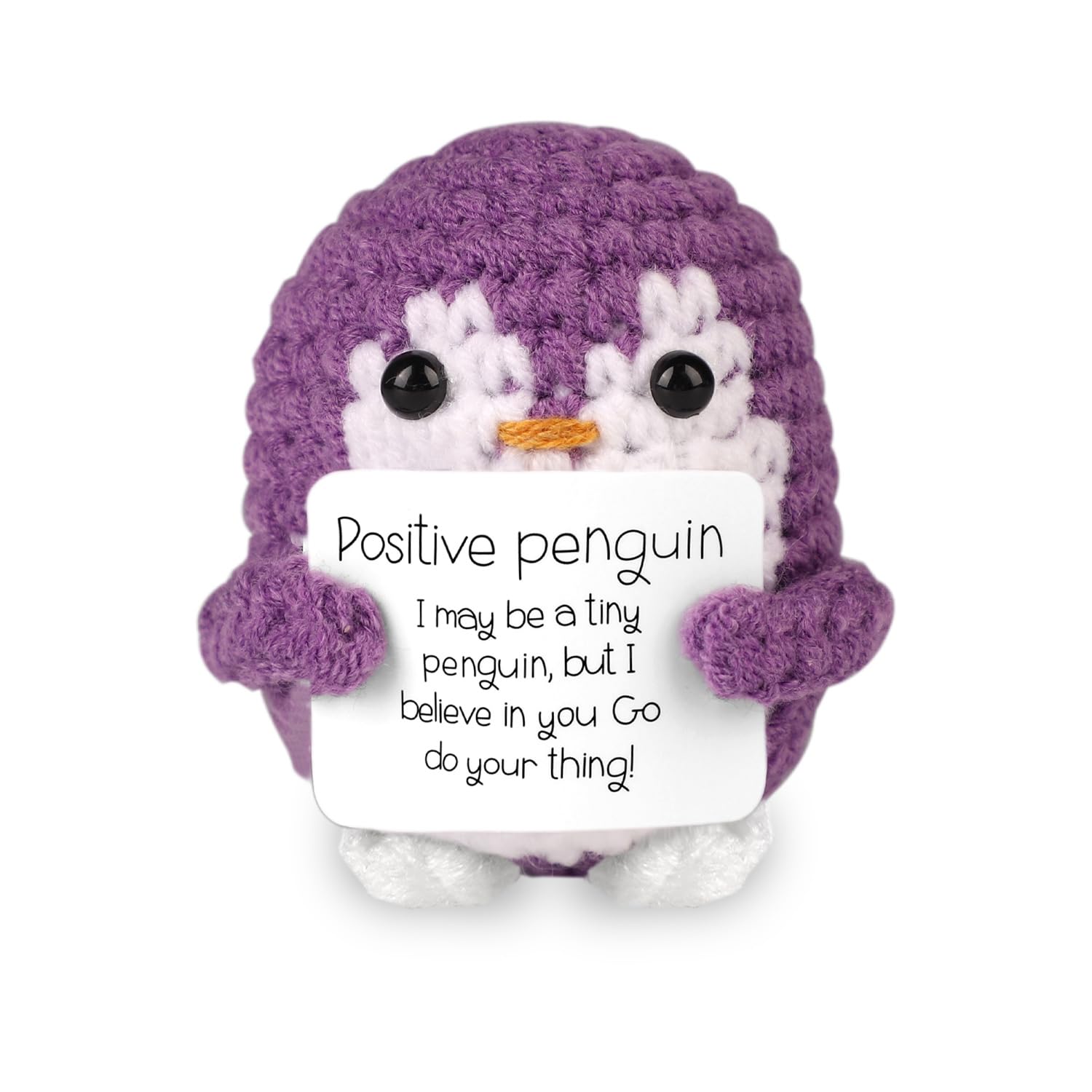 Amazon.com: TOYMIS Positive Penguin, Mini Funny Knitted Penguin Toy ...