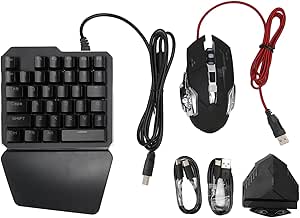 Amazon.com: One Handed Half Keyboard Mouse USB Type C Spilitter Combo ...