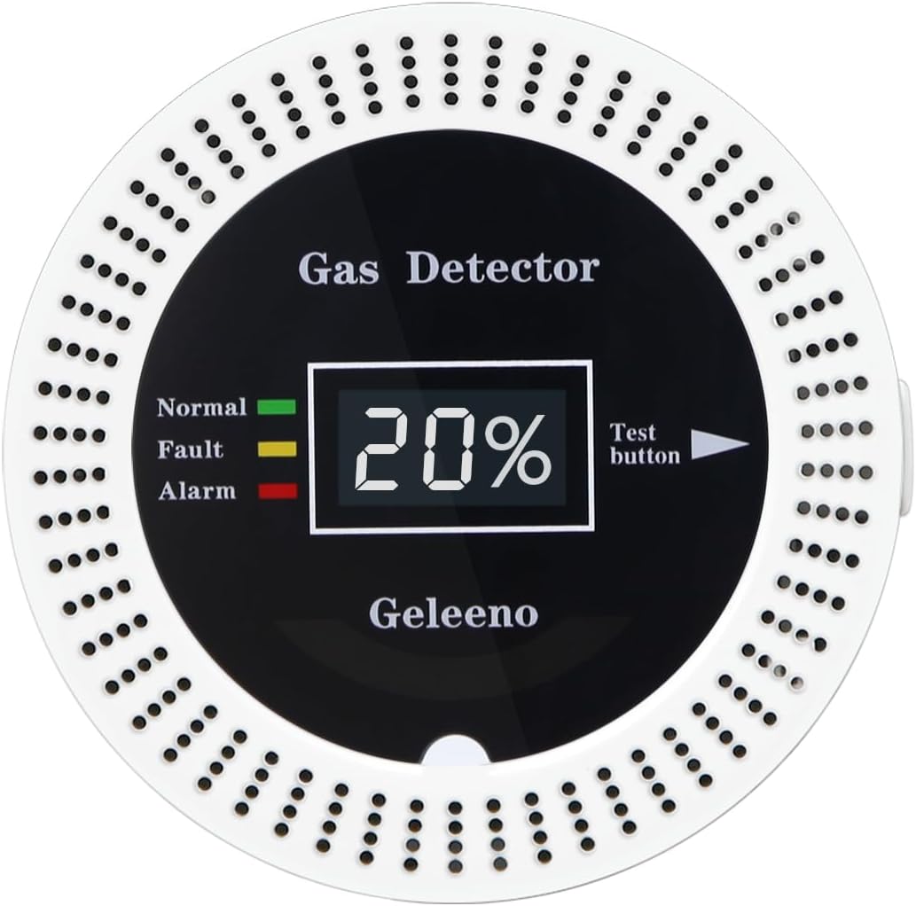 Gas Leak Detectors, Geleeno Home Gas Alarm for Natural Propane, LNG, LPG, Methane, Coal Gas ...