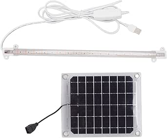 BORDSTRACT Solar Powered Grow Lamp, Solar Greenhouse LED Grow Light ...
