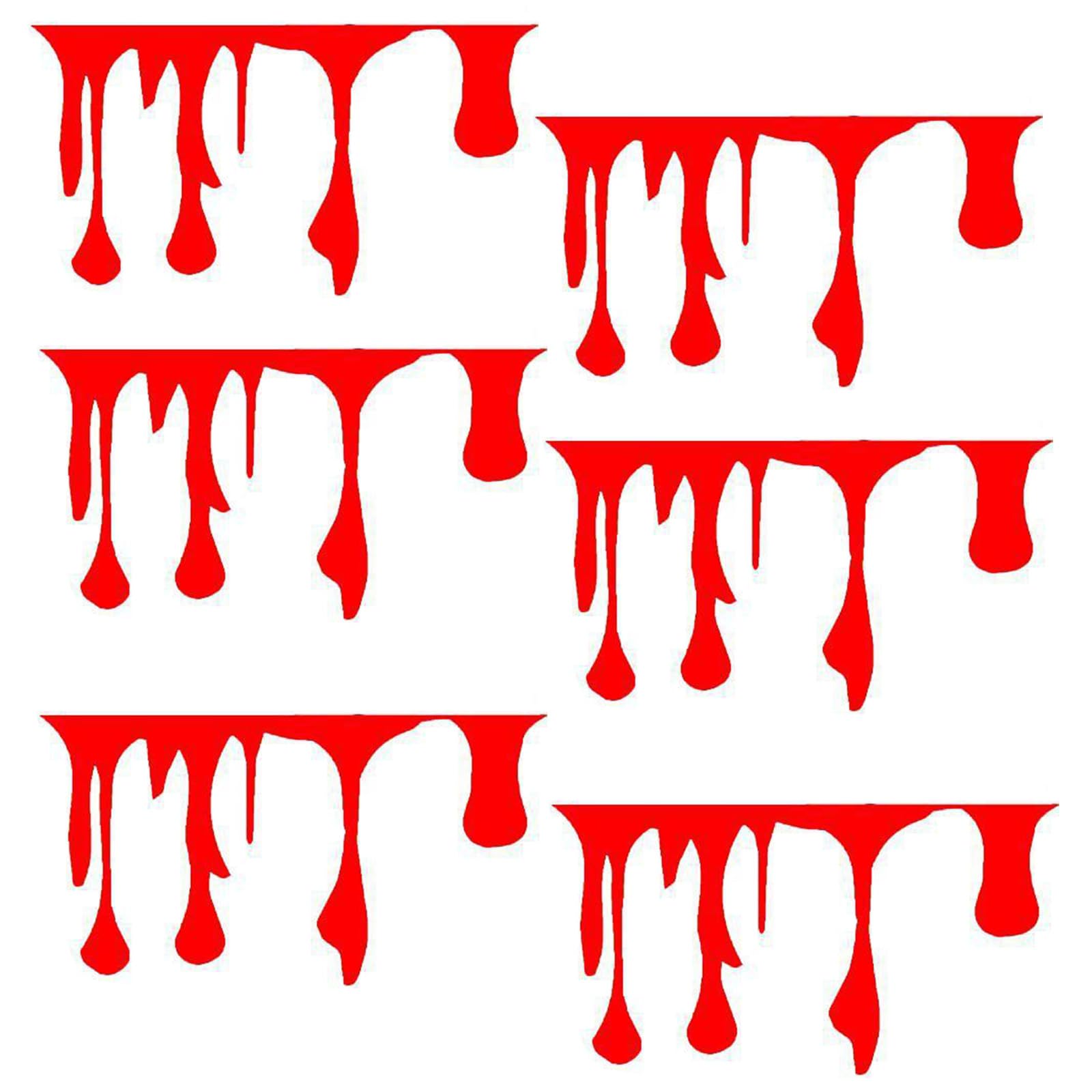 Amazon.com - 6 PCS Red Blood Flowing Blood Funny Car Stickers,Horror ...
