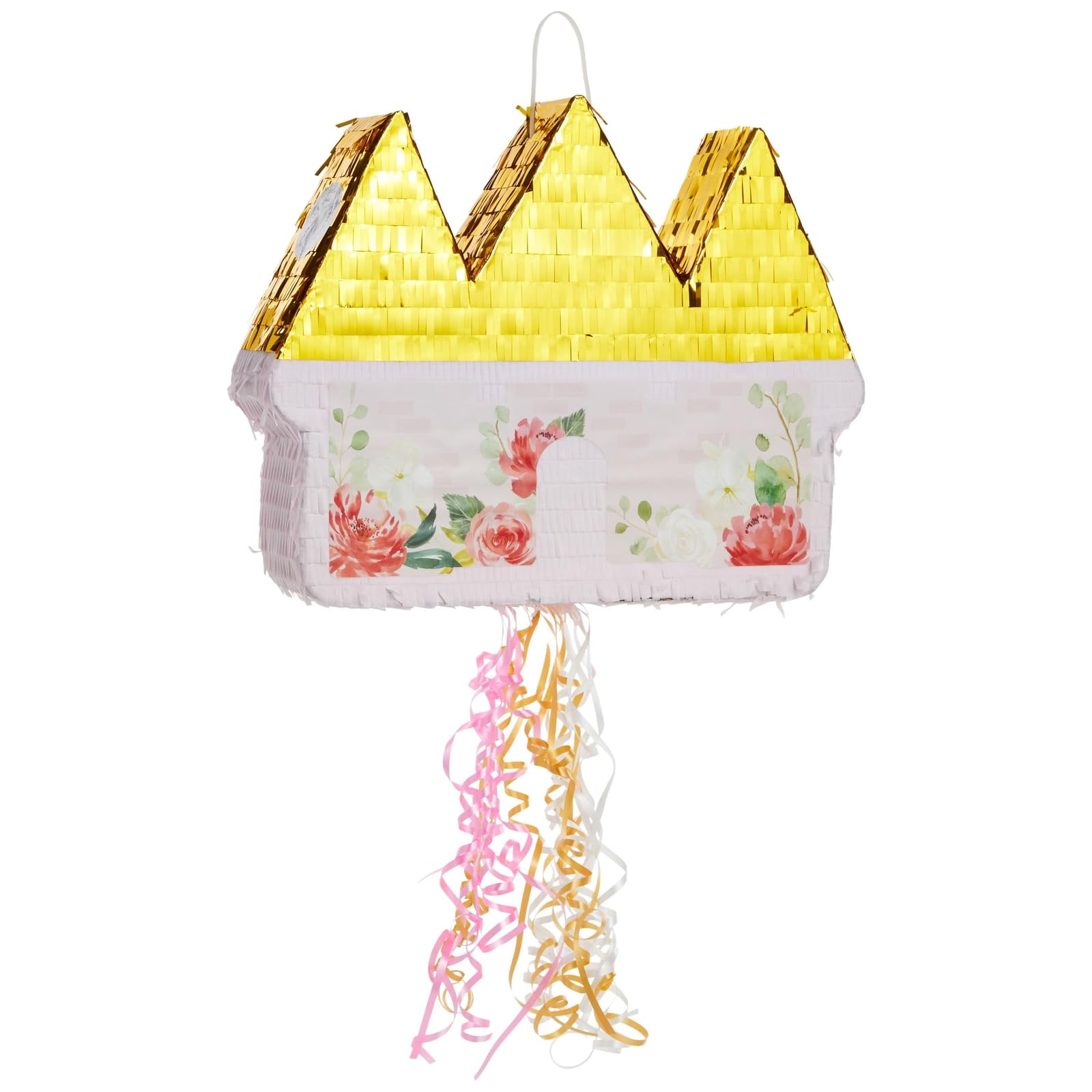 Amazon.com: BLUE PANDA Small Floral Castle Pull String Pinata for ...
