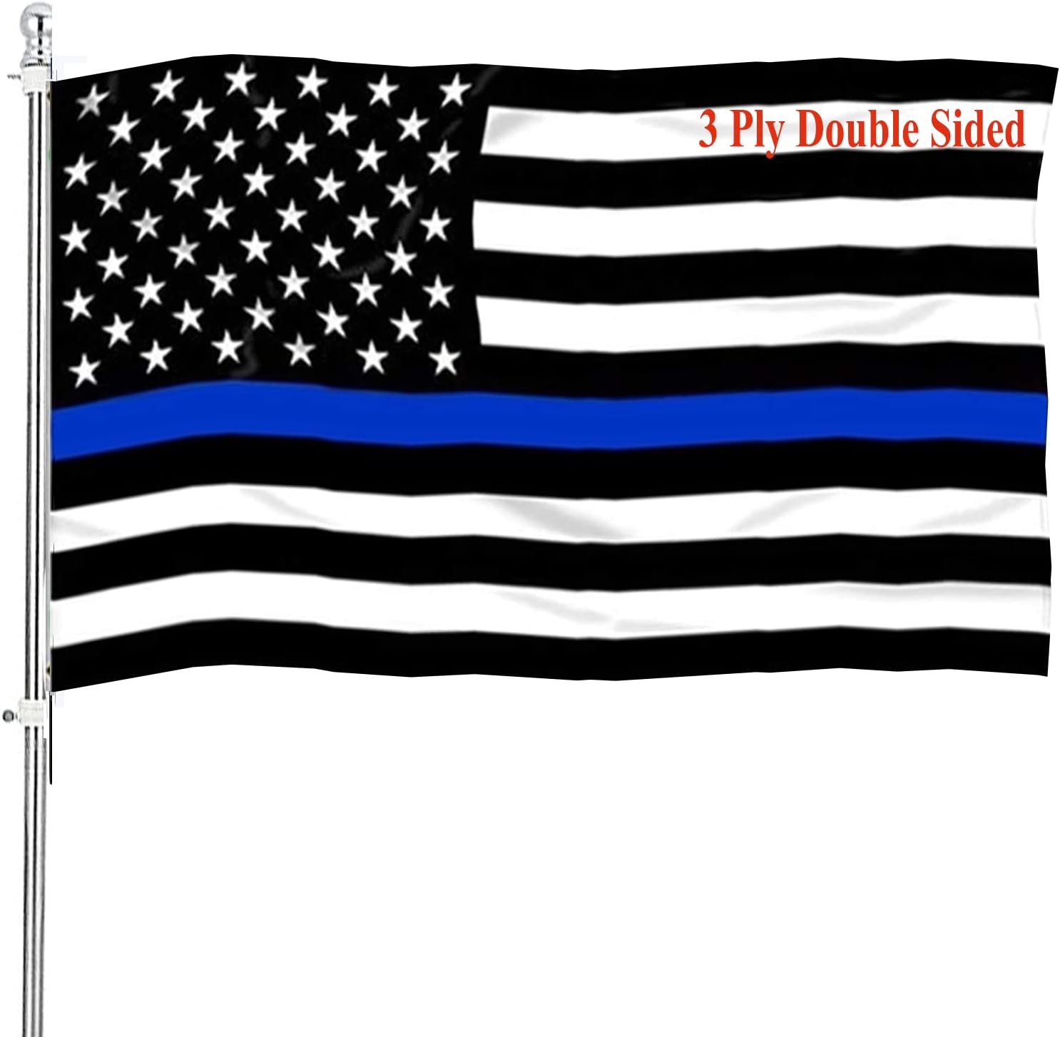 Thin Blue Line American Flag 3x5 Outdoor Double Nepal | Ubuy