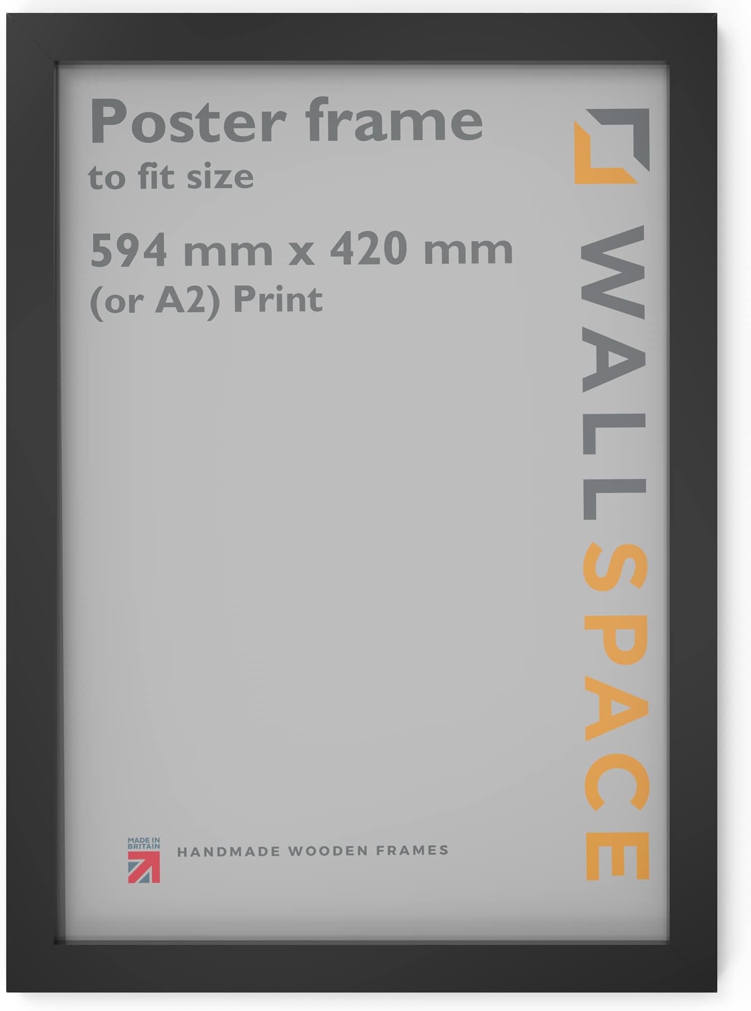 A2 Black Picture Frame – 59.4 x 42 cm Wall-Mounted Poster Frame for ...