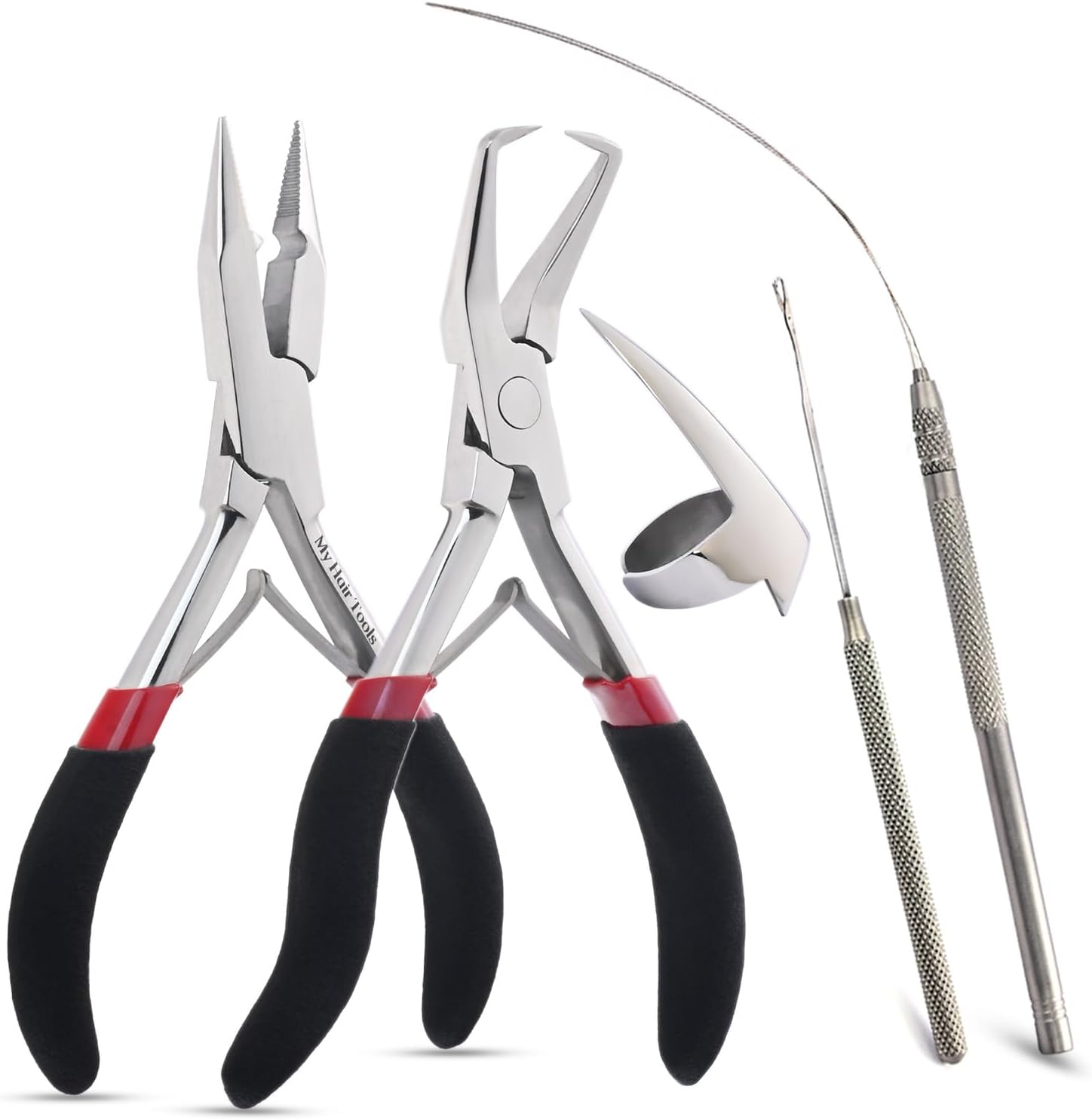 Amazon.com: Silver Professional Hair Extension Tools Kit - Complete Set ...