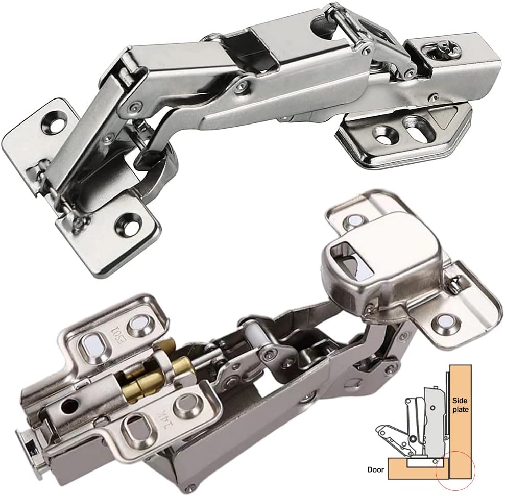 2 Pcs Kitchen Cabinet Door Hinges 165 Degree,Cupboard Hinges,Soft Close ...