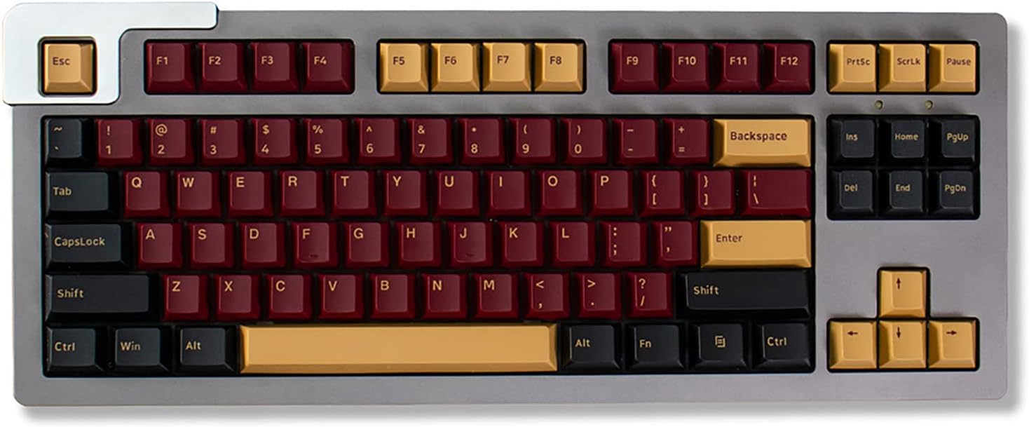 Amazon.com: KBDiy 176 Keys Clone Red Samurai Key Caps PBT Double Shot ...