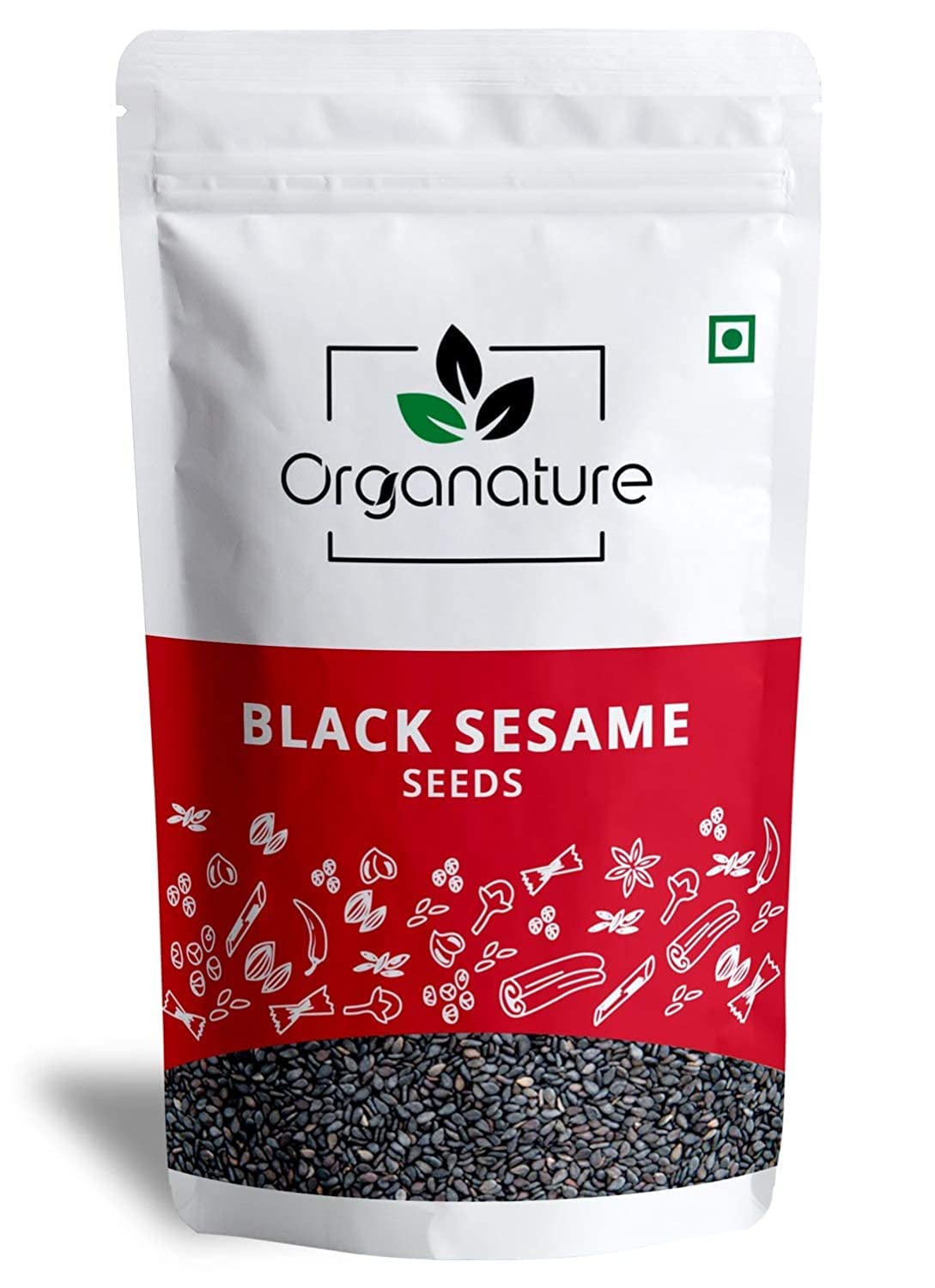 Organature Whole Fresh and Natural Black Sesame Seeds | Kaale Til for ...