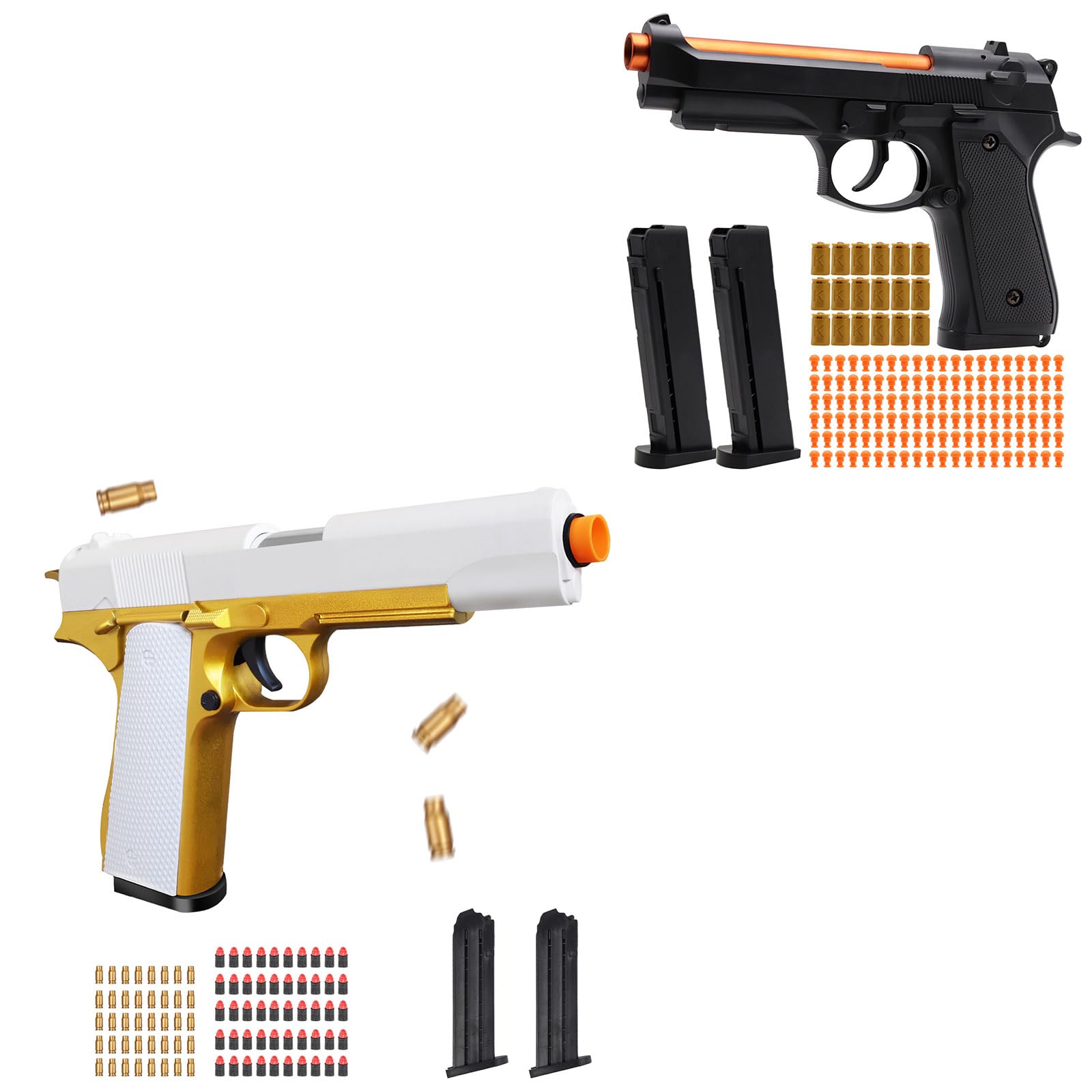 Amazon.com: Bugrtey Soft Bullet Toy Gun with Manual Shell Ejecting and ...