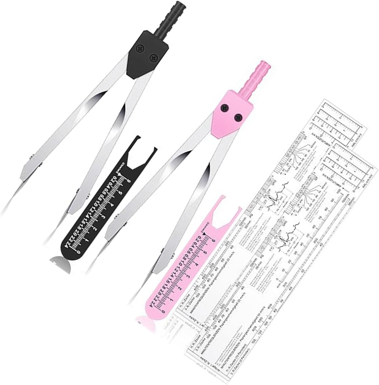 ECG Calipers and ECG Ruler Combination Set ECG Calipers Drafting ...