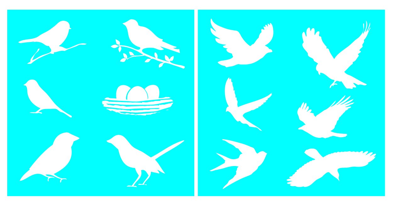 Flying Bird Stencil