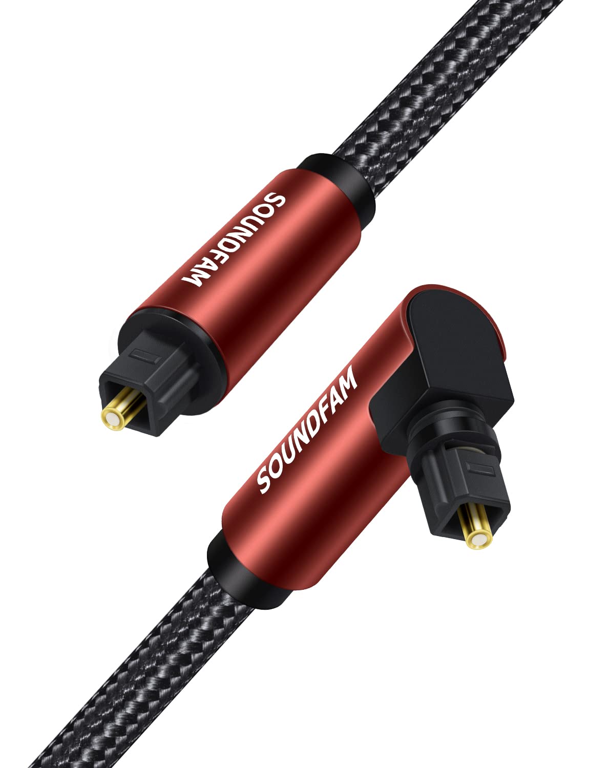 Snapklik.com : SOUNDFAM 90 Degree Optical Audio Cable 16.5ft