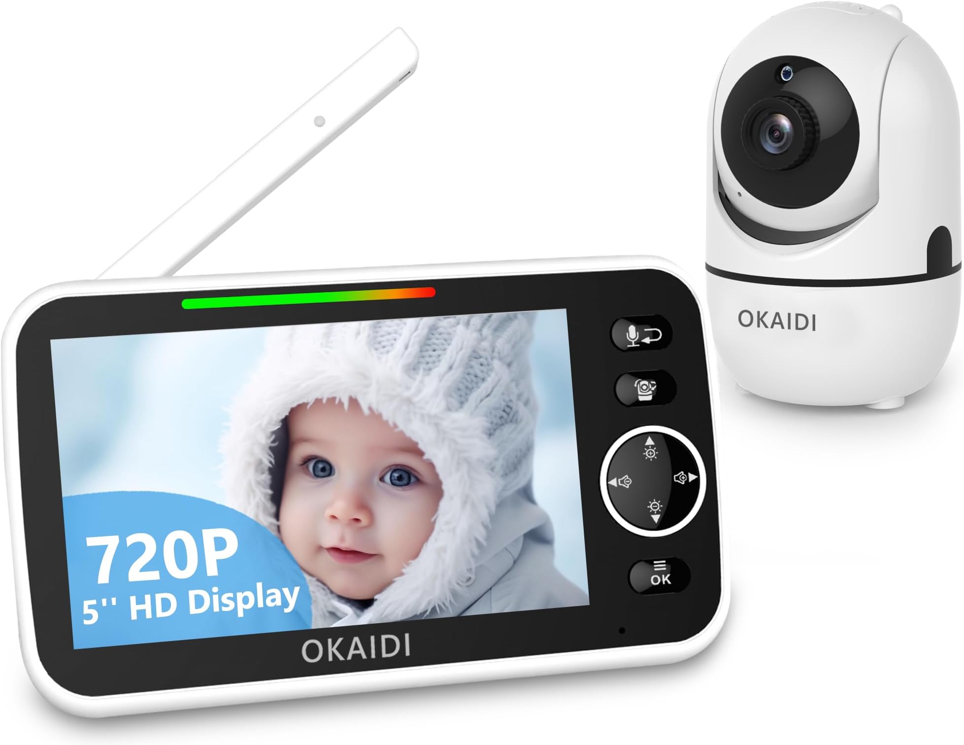 Amazon.com: VAVA Baby Monitor with 2 Cameras and Two-Way Audio, Split ...