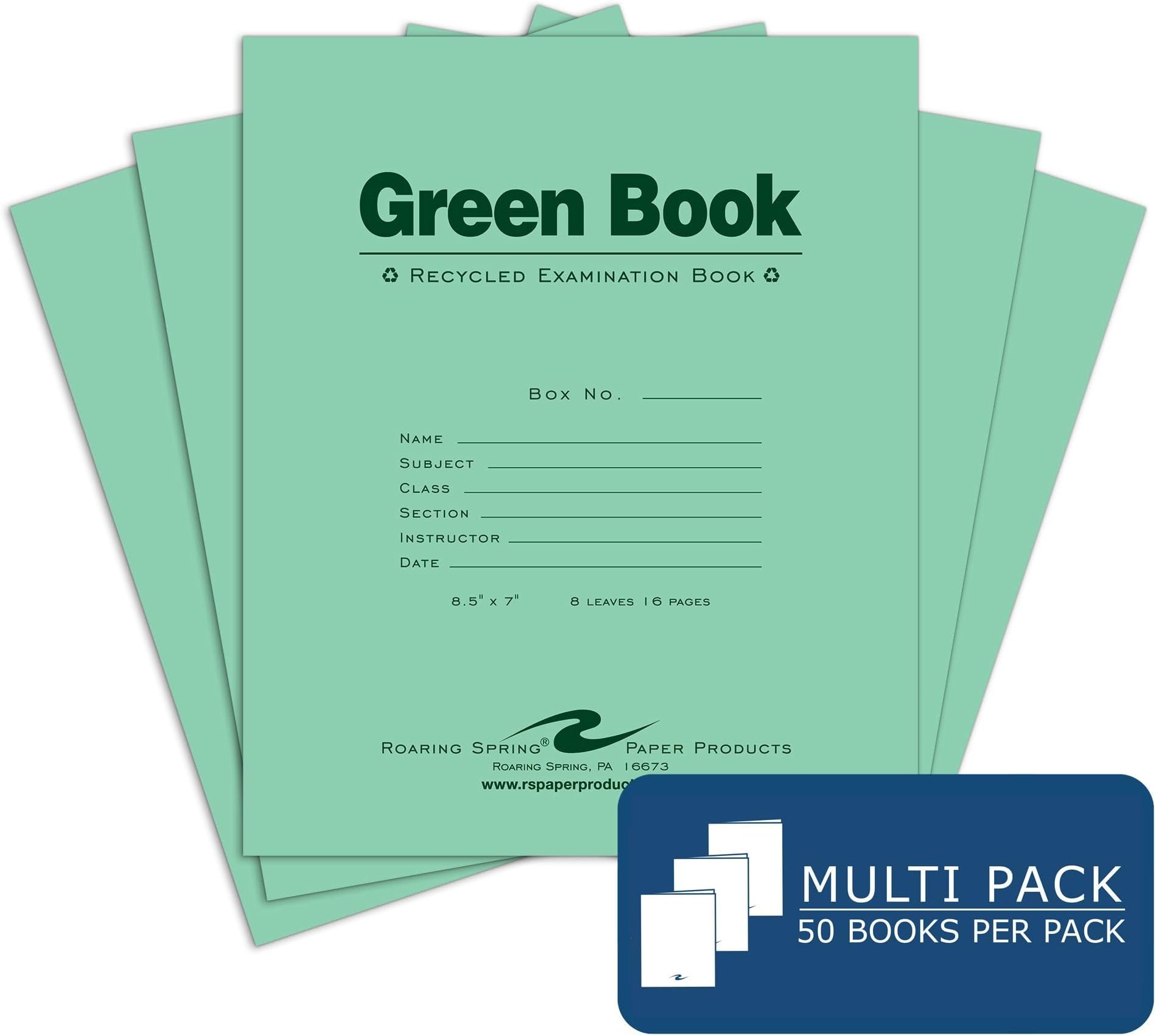 Amazon.com : BookFactory Exam Blue Book/Blue Exam Book/Blue Test Book ...