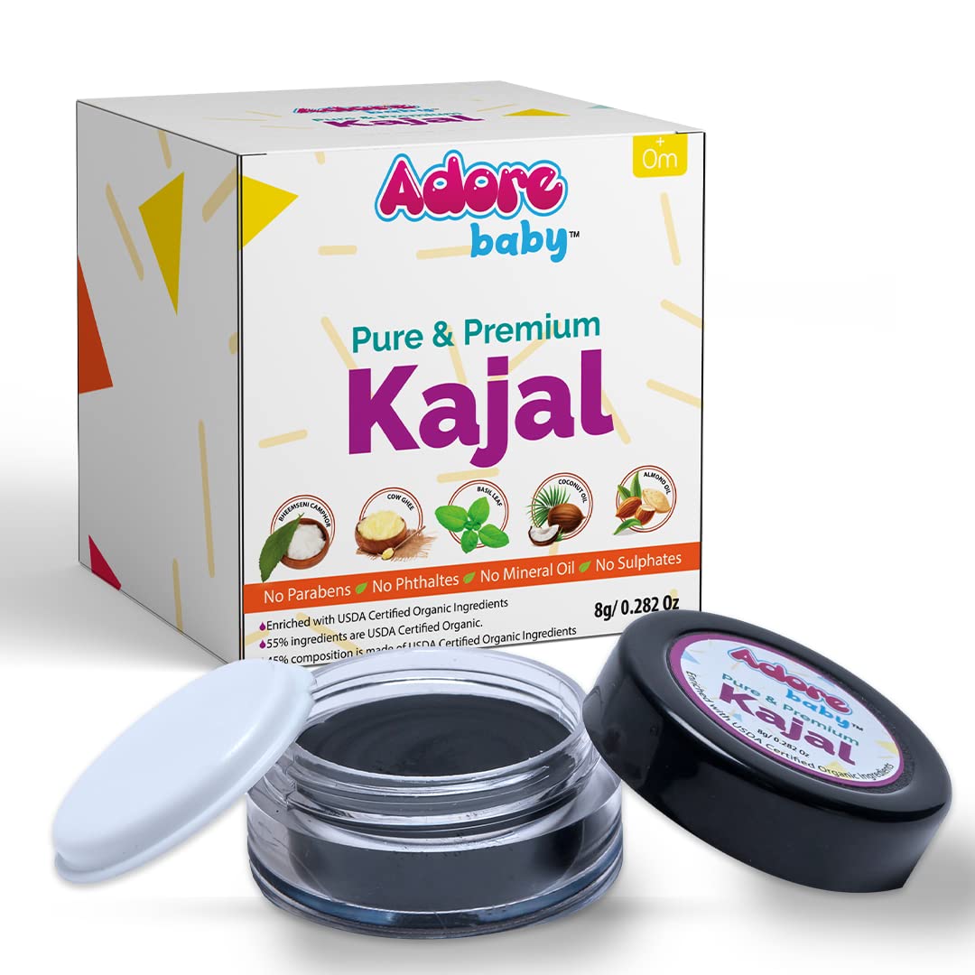 Adore Baby Pure & Premium Kajal - Enriched with USDA Certified Organic ...