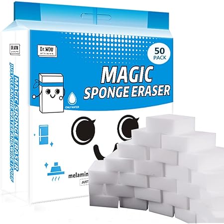 Amazon.com: Magic Sponges Cleaning Eraser,50 Pack Melamine Sponge Foam ...
