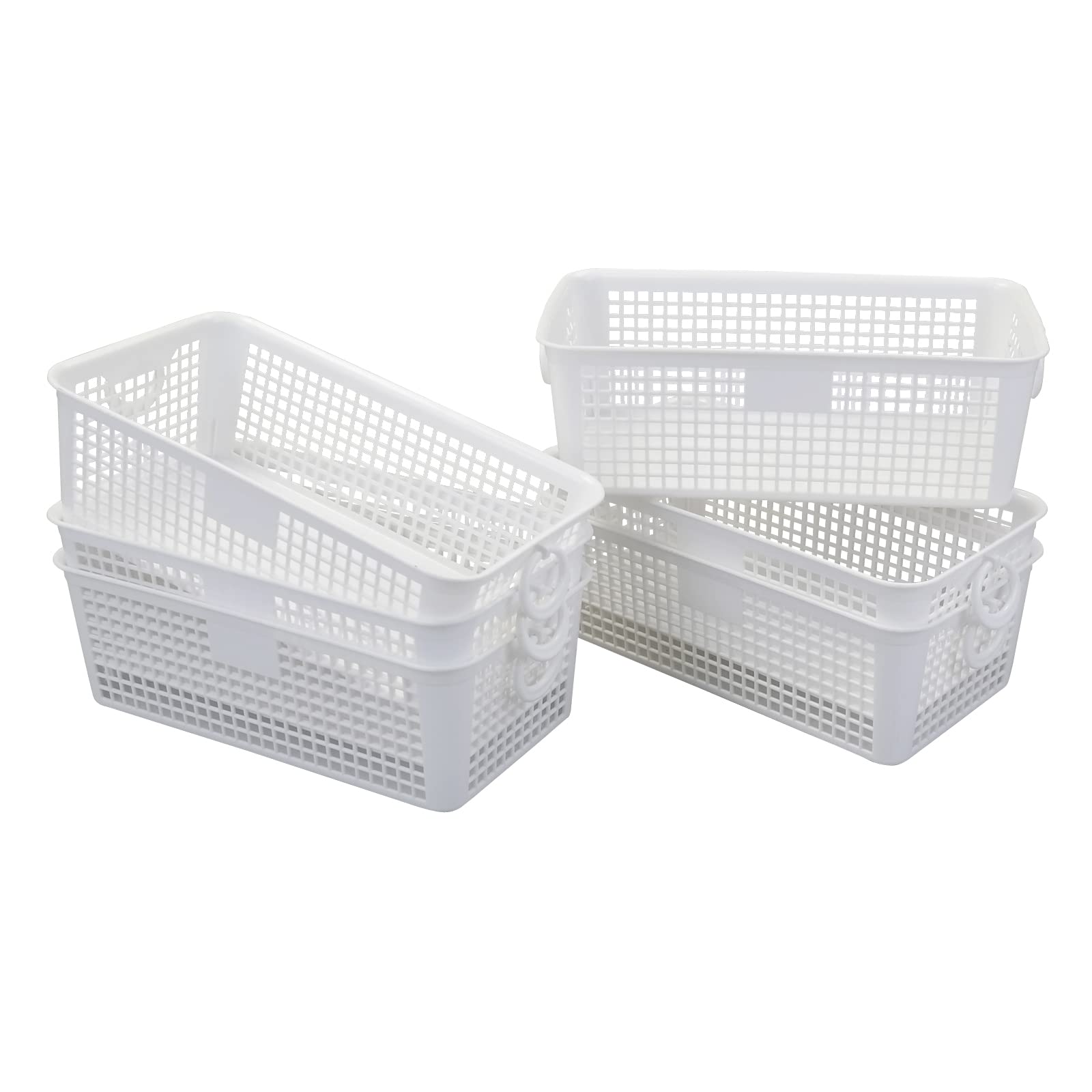Amazon.com: Sandmovie Rectangular Desktop Storage Basket, Plastic ...