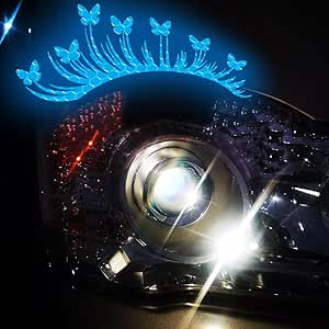 Amazon.com - Dreothy 1Pairs Car Headlight Butterfly Eyelashes ...