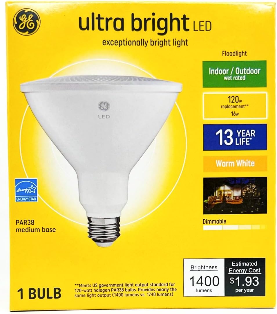 G E Lighting GE 16W Par38 FLD Bulb 37644 - Amazon.com