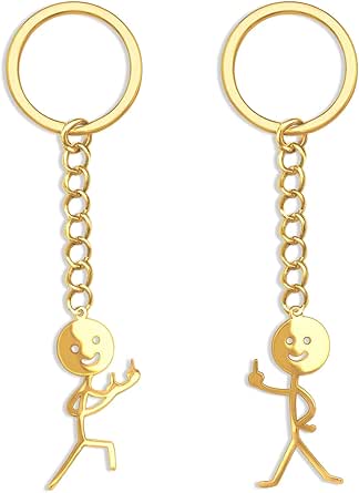Amazon.com: Couple Keychain Funny Keychain Gifts For Boyfriend Friends ...