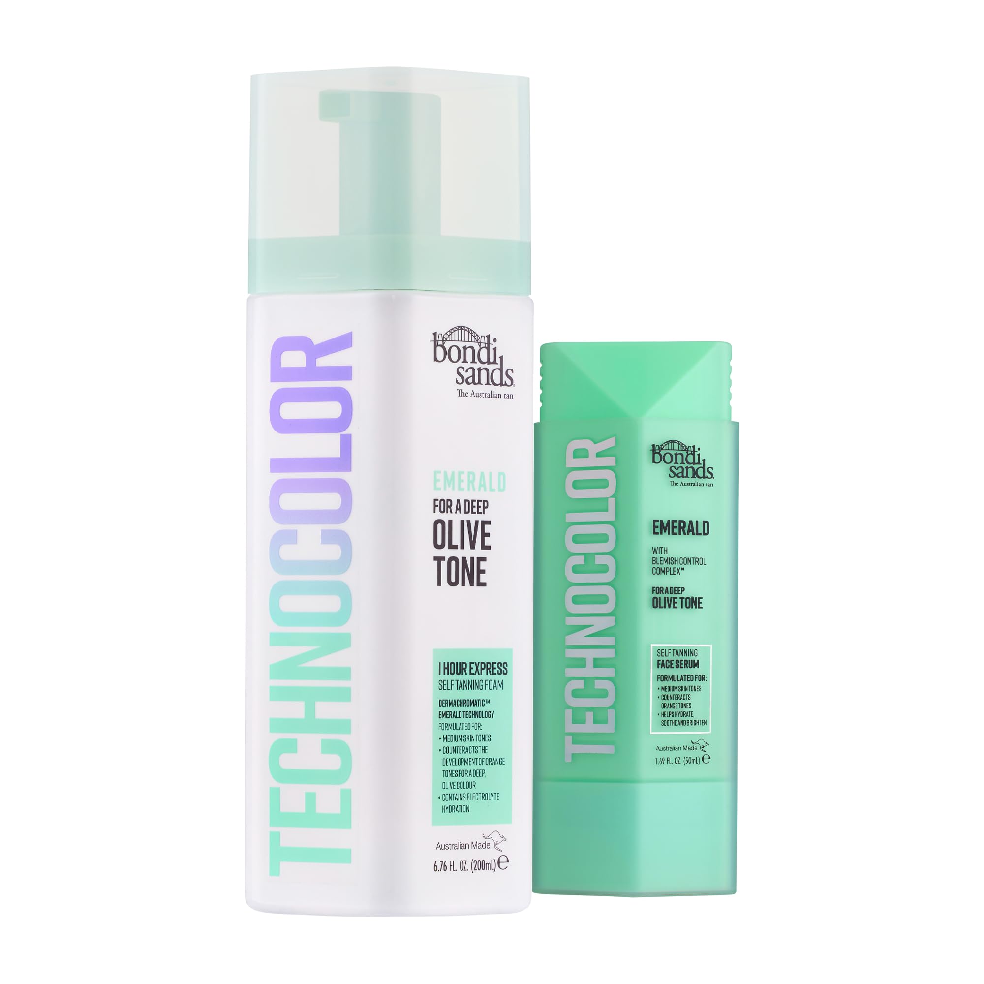 Amazon.com: Bondi Sands Technocolor Emerald Face + Body Kit | Includes ...