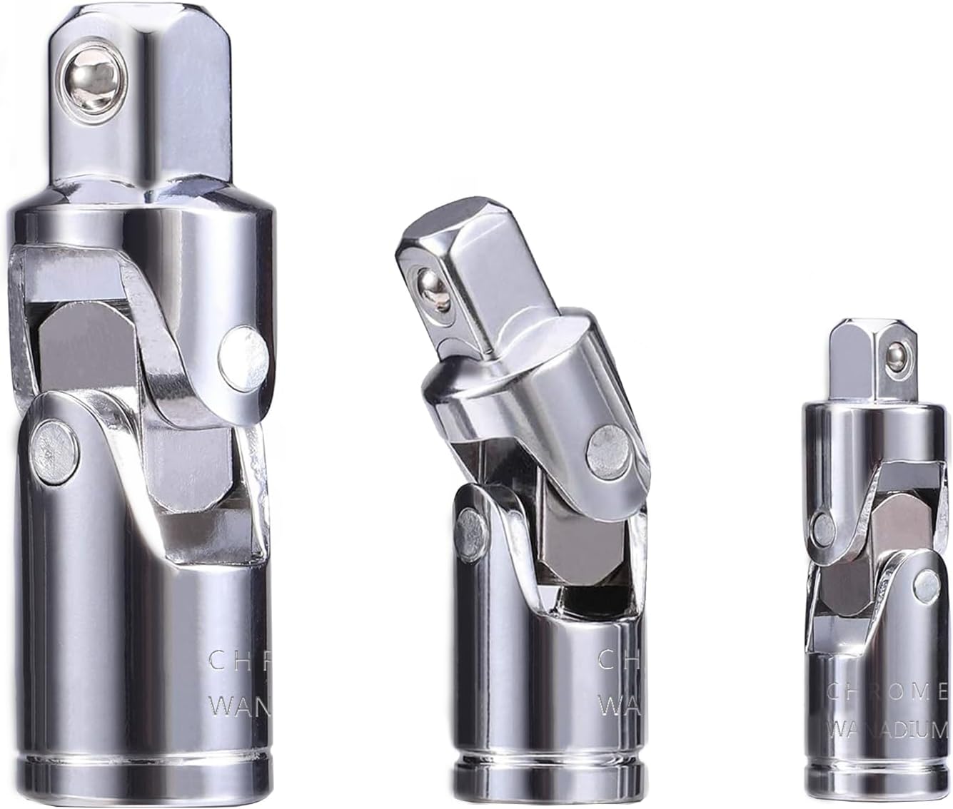 Universal Joint Swivel Socket Adapter Set 6PCS, 1/4IN, 3/8IN, 1/2IN ...