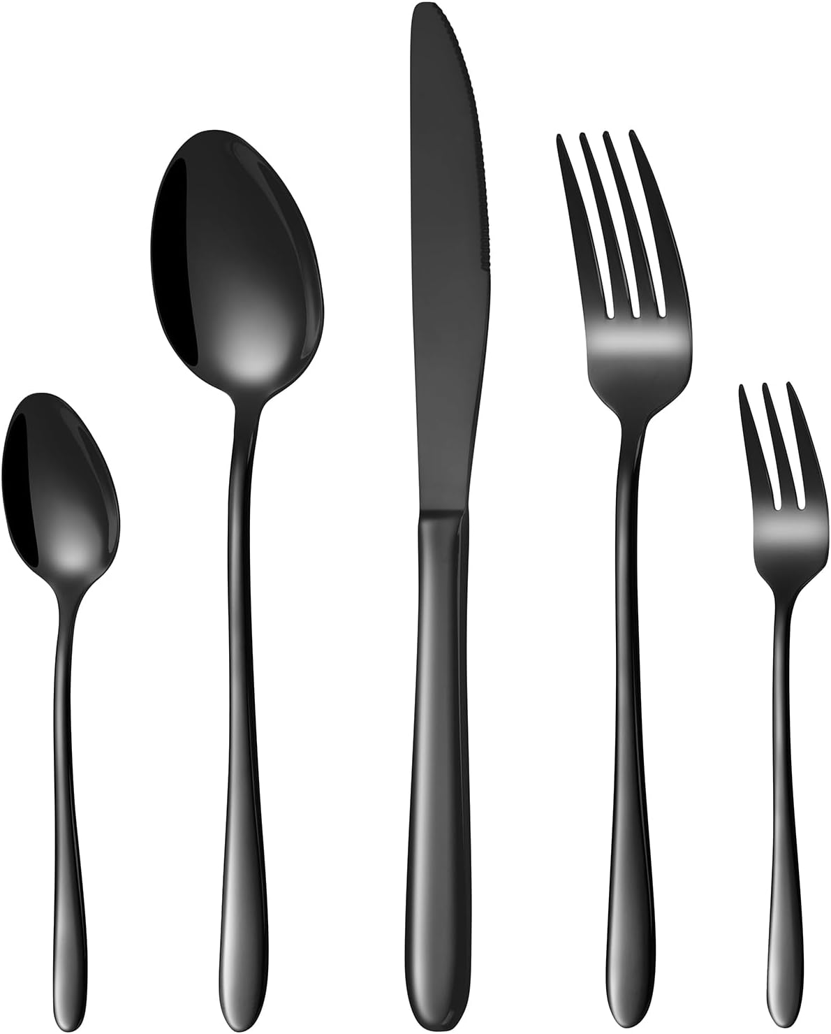 Schwarzes Besteck Set