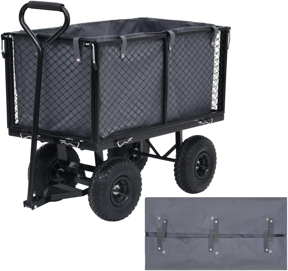 Amazon.com: VRAXO Garden Cart Liner Dark Gray 31.9"x16.1"x15.7" Fabric ...