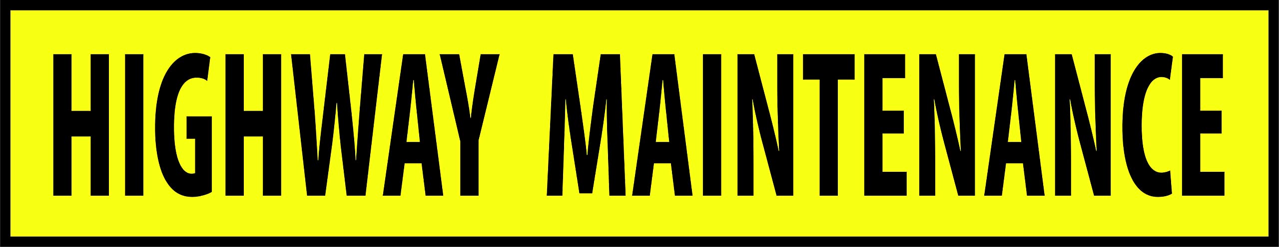 Highway Maintenance Vehicle Signs - Fluorescent Yellow For Compliancy ...