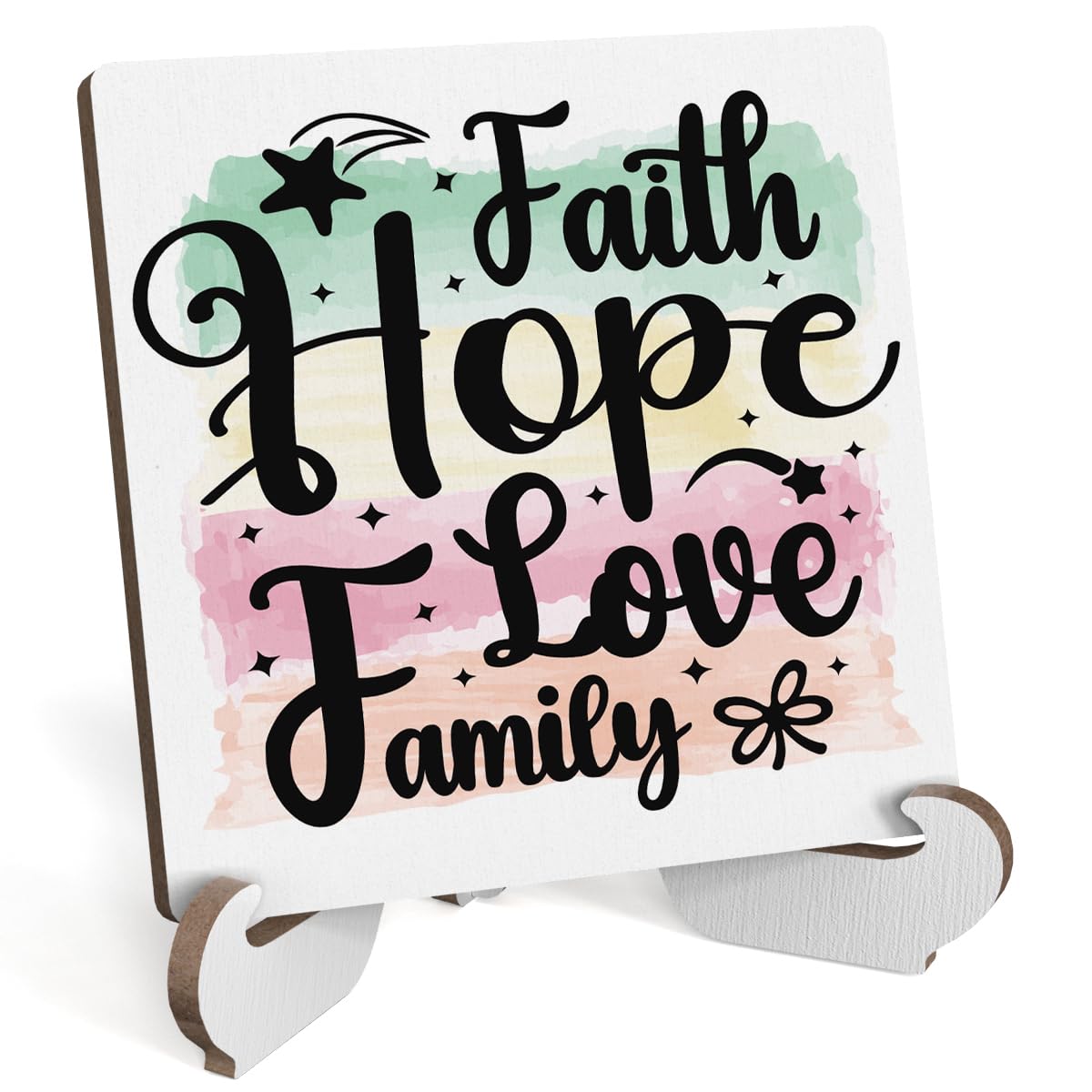 Bible Verse Table Desk Decor Inspirational Rustic Christian Wood Sign ...