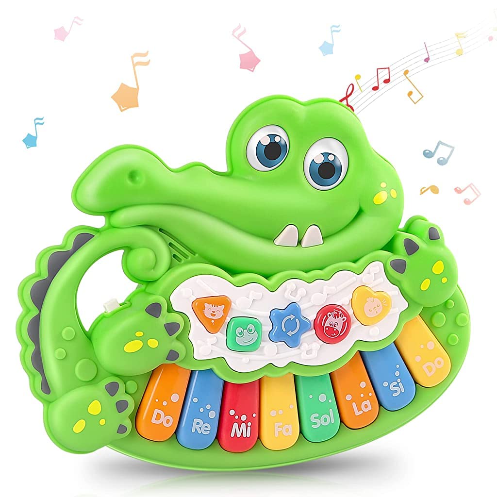Buy PATPAT® Piano Keyboard for Kids, Crocodile Baby Piano with Flashing ...
