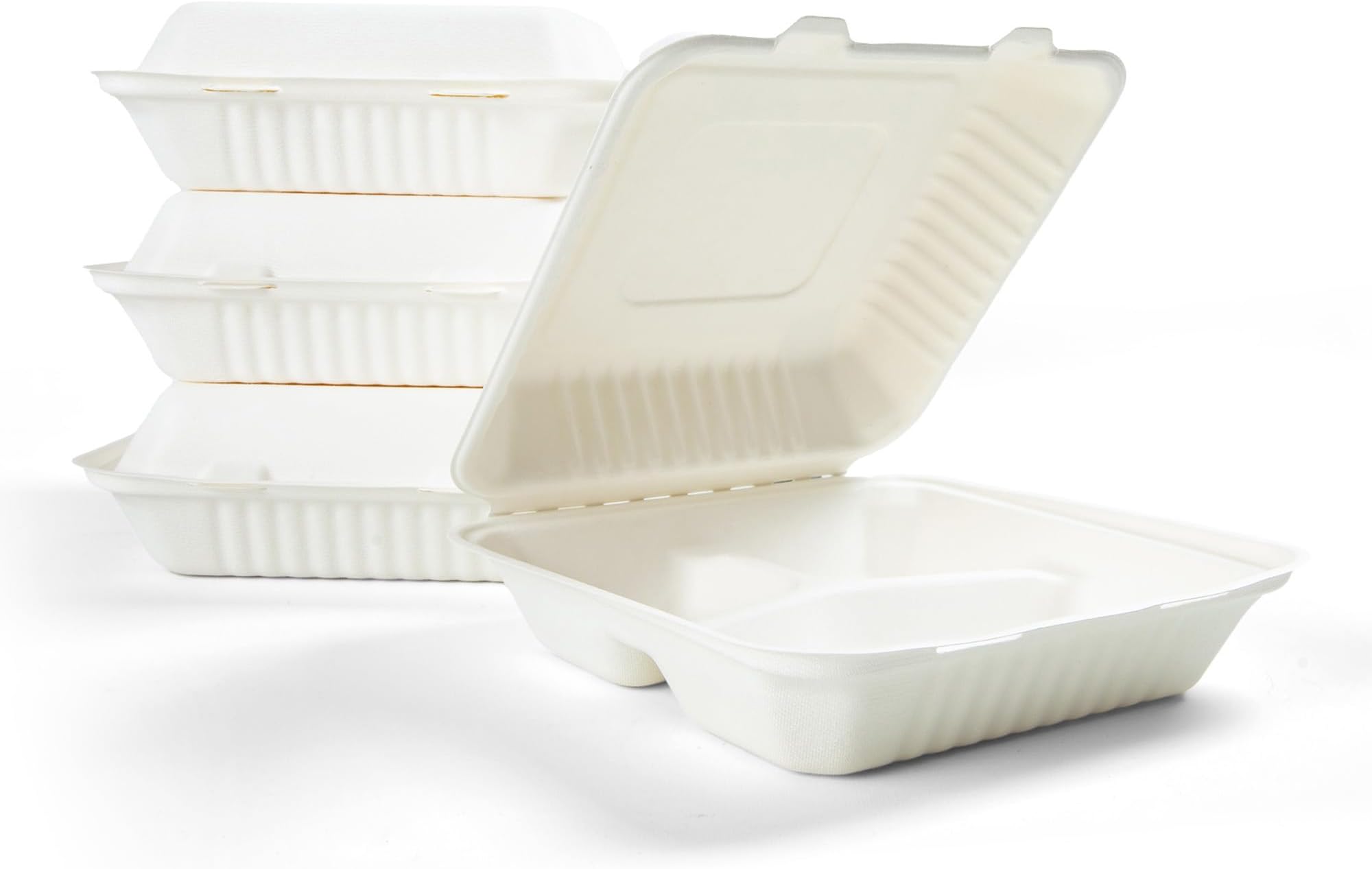 Amazon.com: BERRYDIRECT 100% Compostable Clamshell Containers - Heavy ...