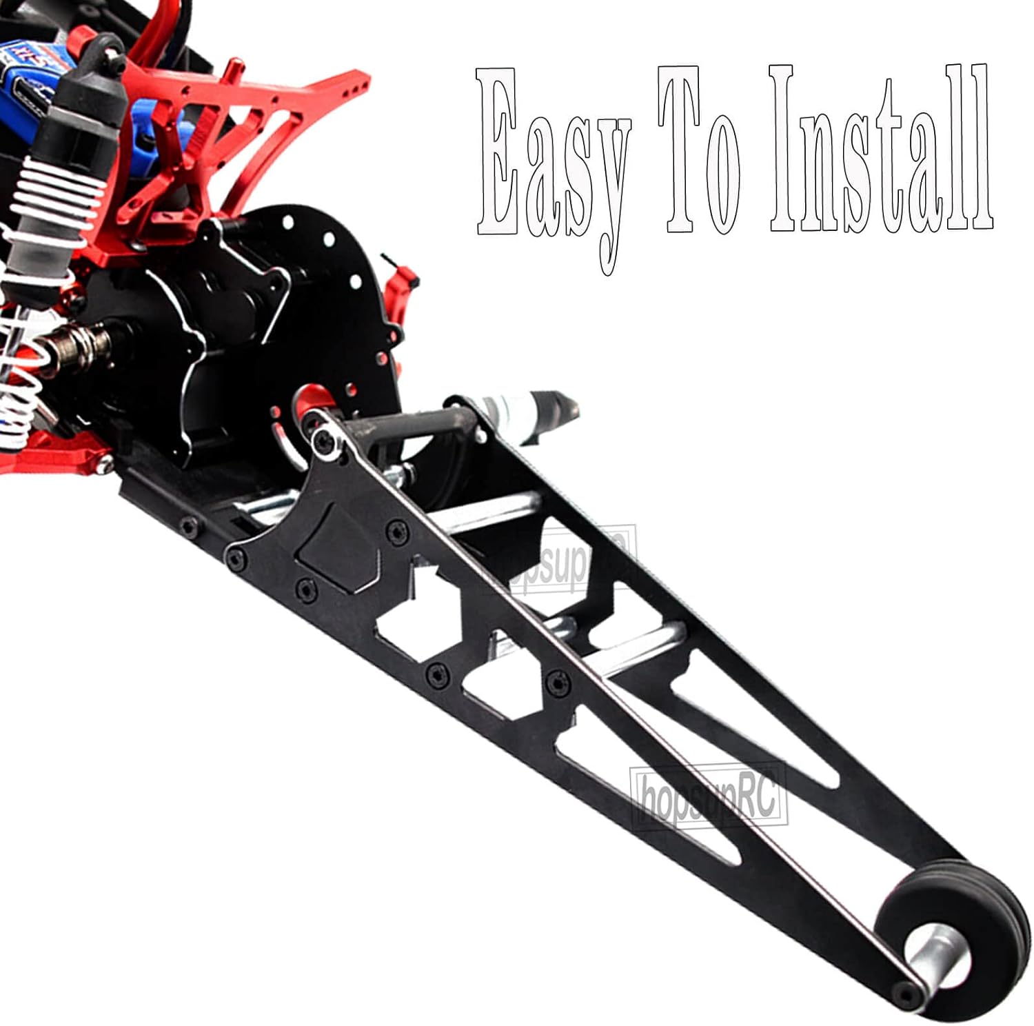 Amazon.com: hopsupRC RC Aluminim Adjustable Wheelie Bar Kit Tail Wheel ...