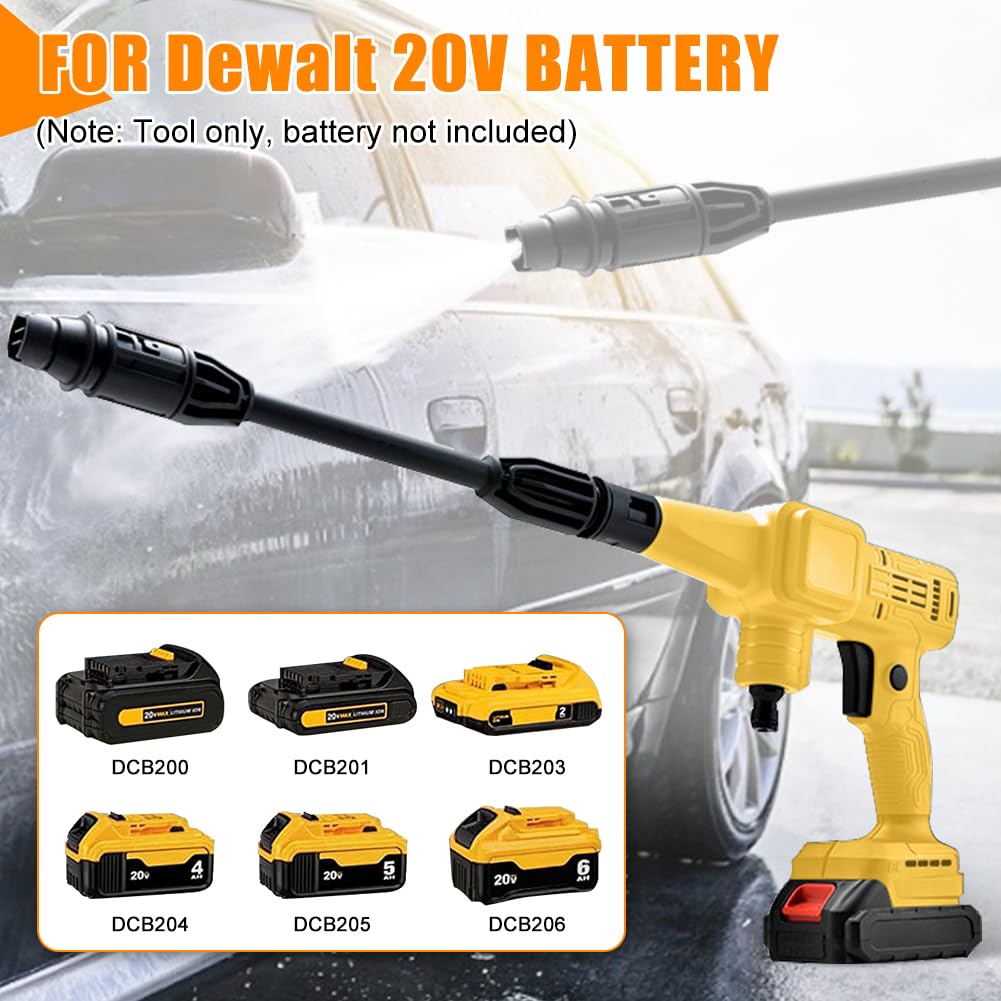 Cordless Pressure Washer Compatible with 20V Batteries dewalt, 680PSI ...