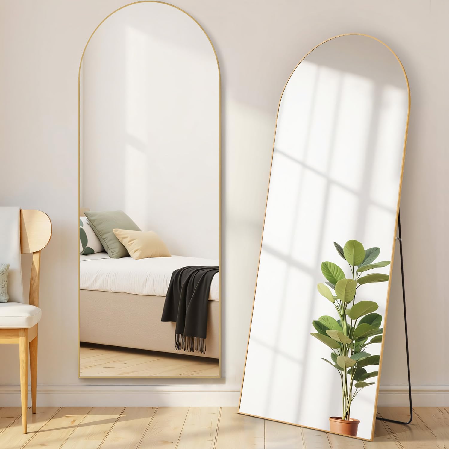 Amazon.com: Arched Mirror Full Length, Upgraded 21"x64" Body Wall ...