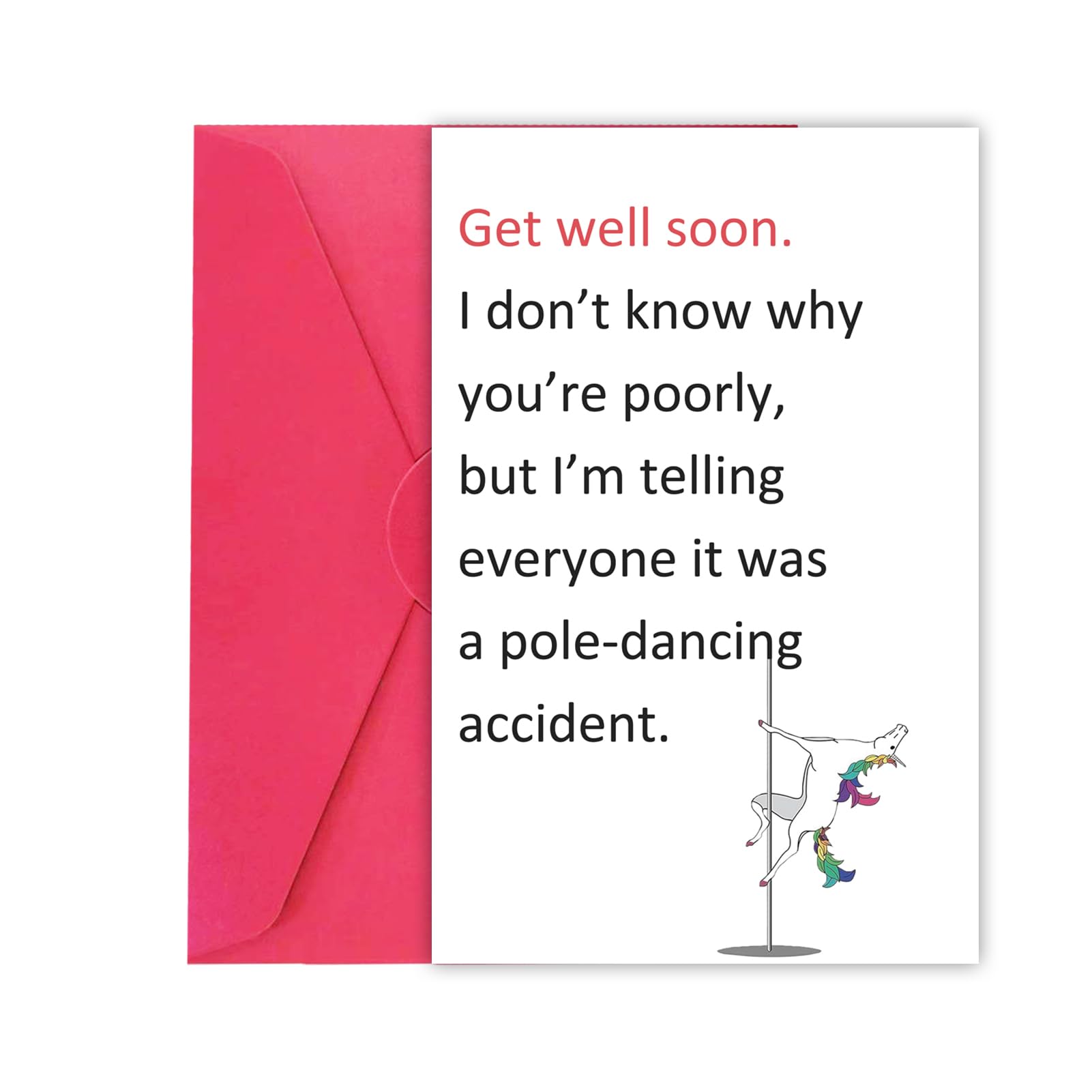 Amazon.com : XXDJLP Funny Get Well Soon Cards for Men Women, Humor ...