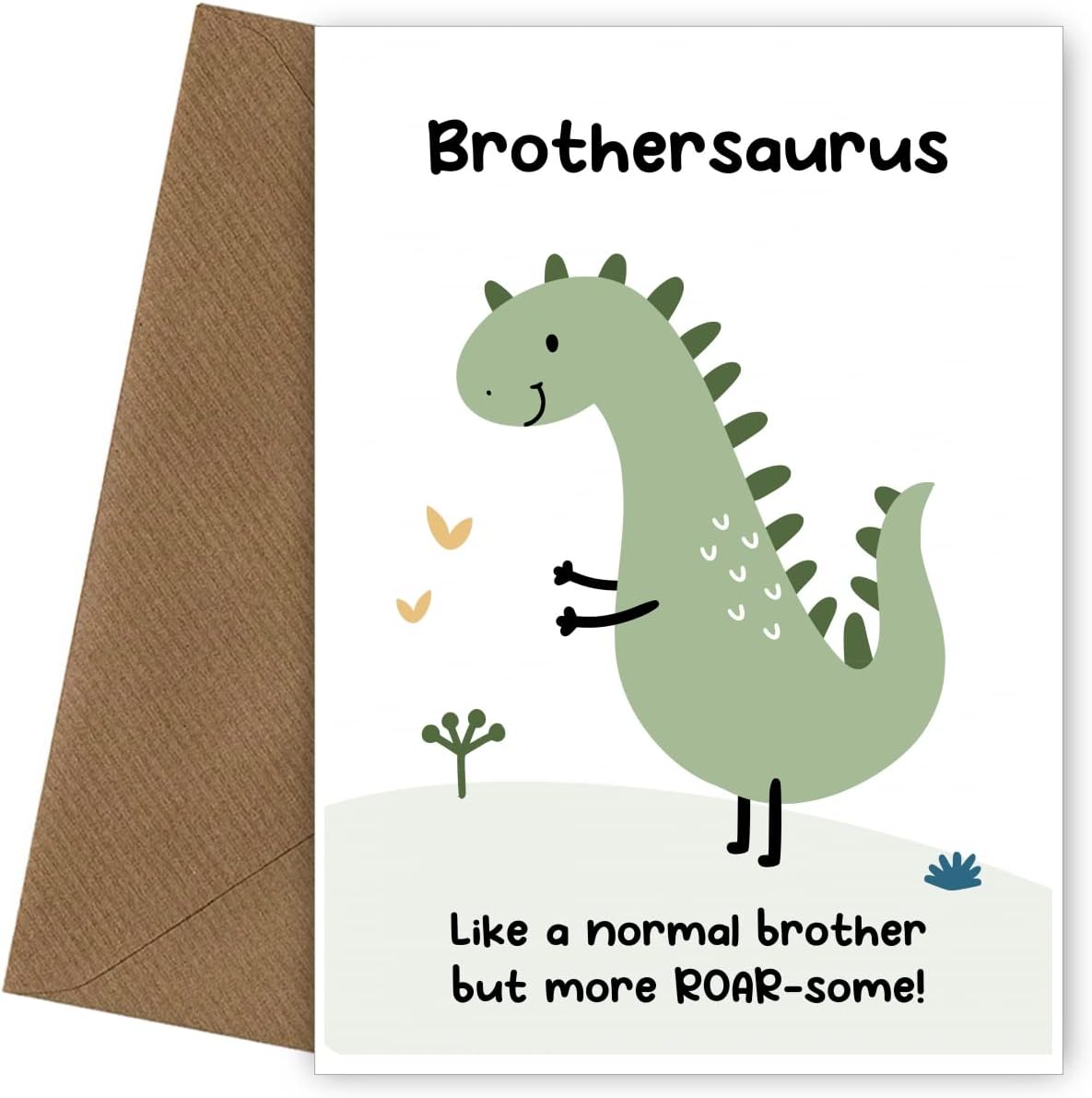Dinosaur Birthday Card for Brother from Sister or Brother ...