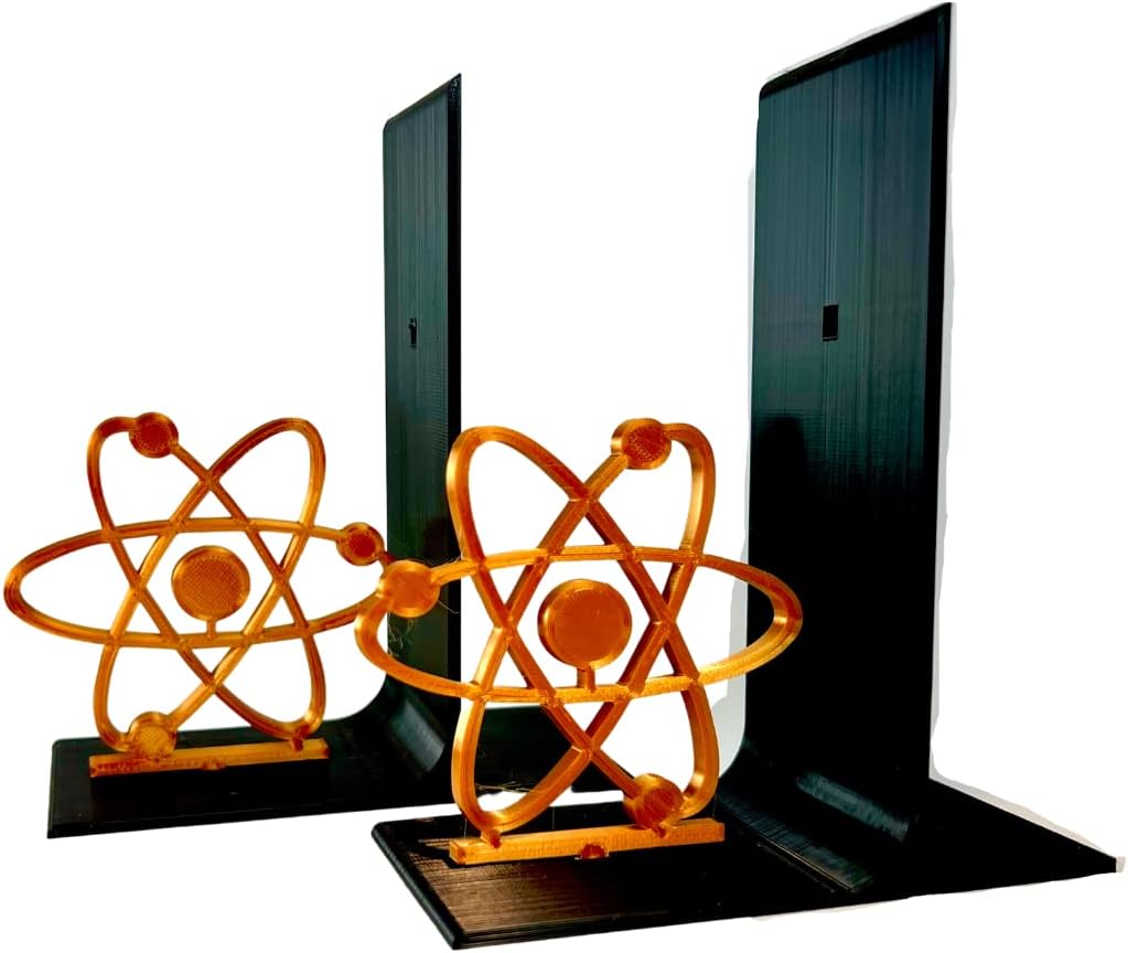 Atom Science Bookends, Atom Decor,Atomic Science Art, Gift , Chemistry ...