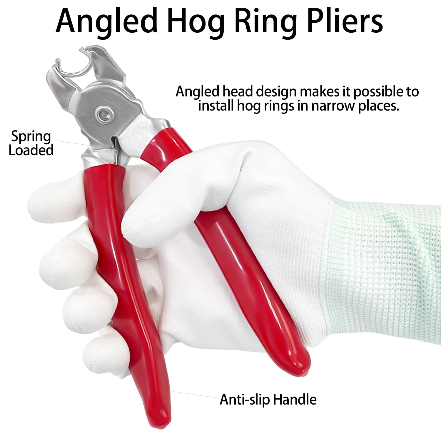 Snapklik.com : Sutekus Hog Ring Pliers Assortment Kit 360Pcs 3/4" 1/2 ...