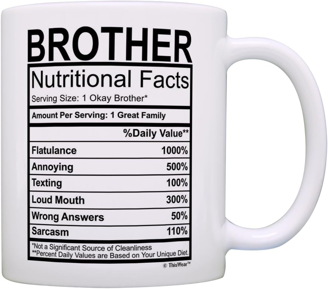 Amazon.com: ThisWear Graduation Gifts for Brother Nutritional Facts ...