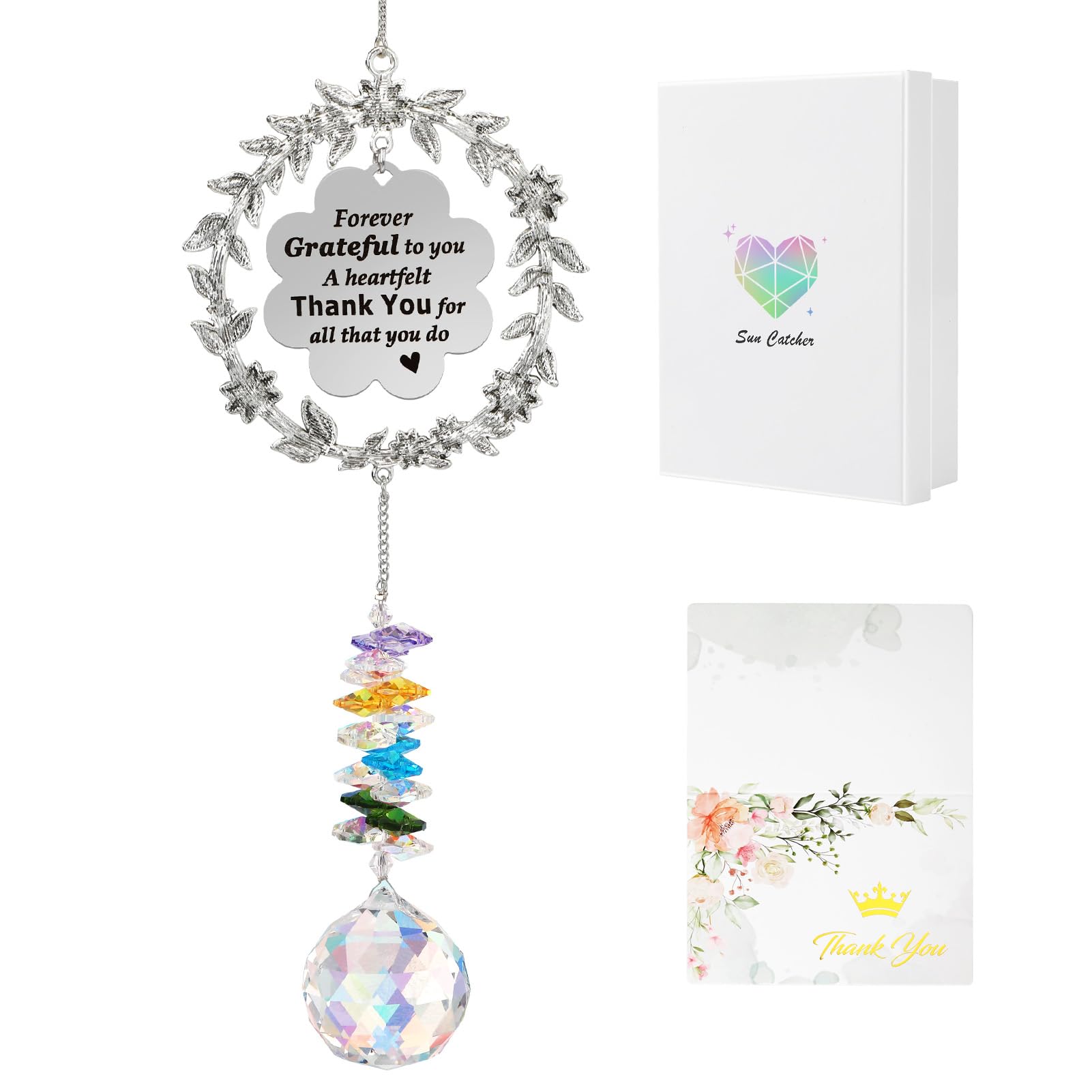 Amazon.com: D-Tend Sun Catcher Gift with Engraved Thank You Message ...