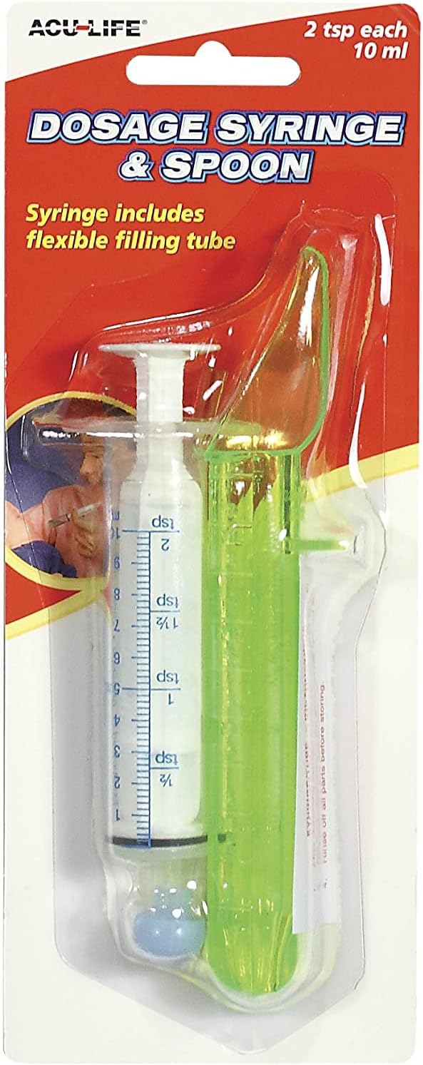 Amazon.com: ACU-Life Liquid Dosing Syringe and Spoon : Health & Household
