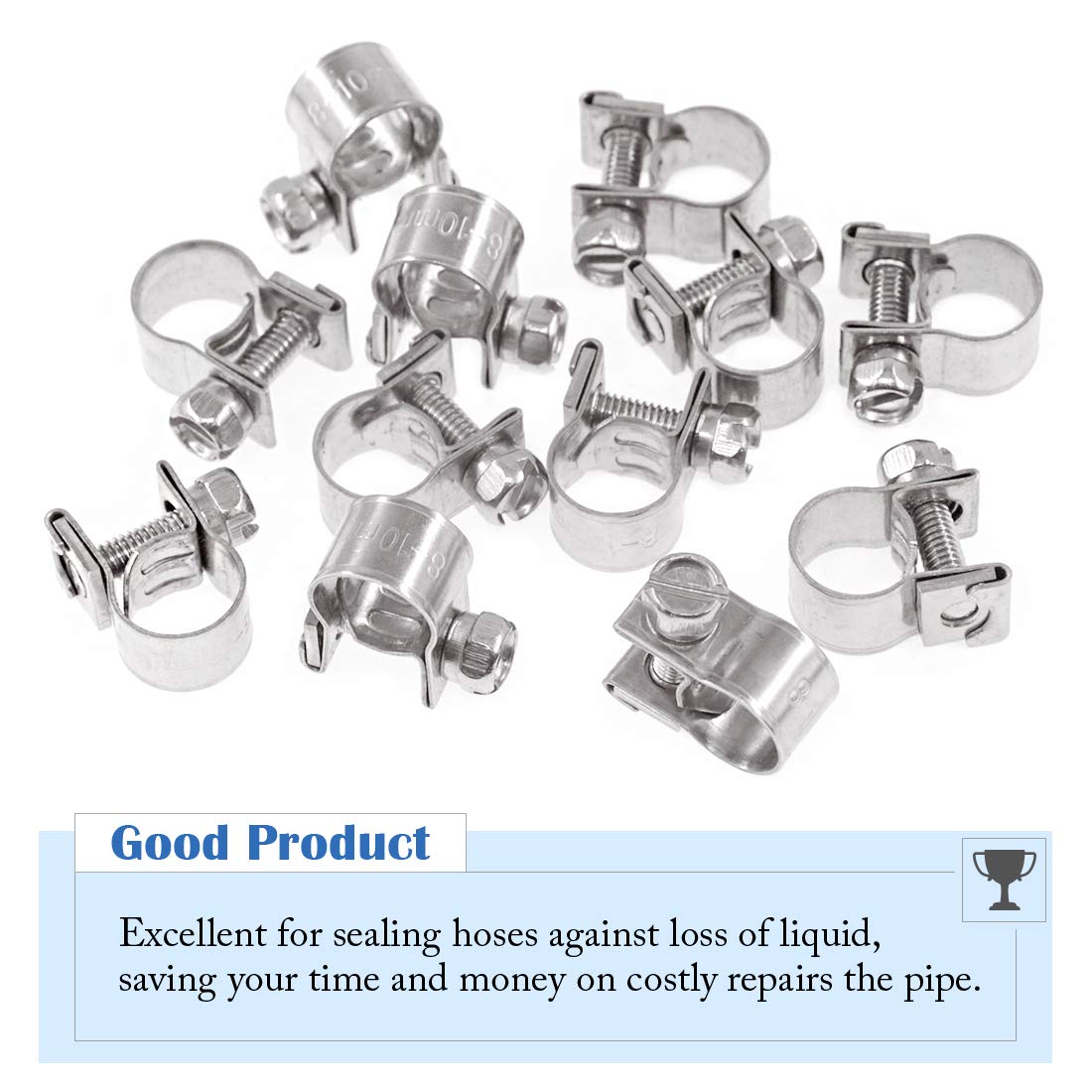 Snapklik.com : Glarks 12Pcs Stainless Steel Mini Fuel Injection Hose ...