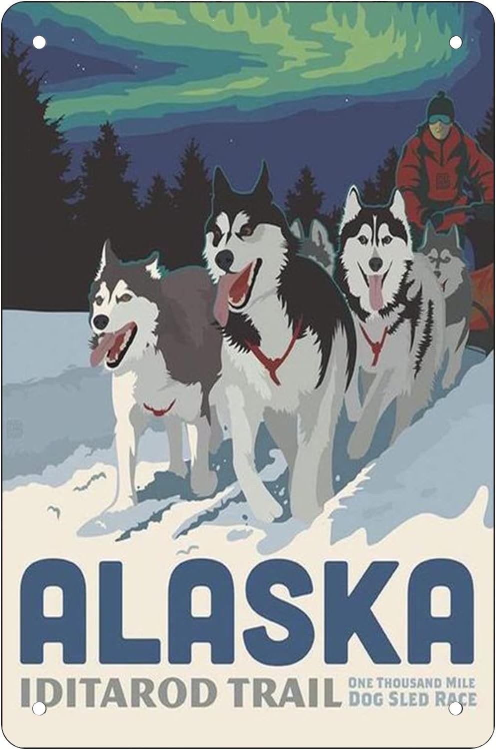 Amazon.com : Retro Funny Metal Sheet Signs alaska poster, Wall ...