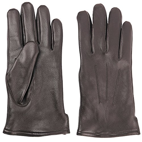 Buy Men's Premium Sheepskin Cashmere Lined Leather Gloves by CANDOR AND ...