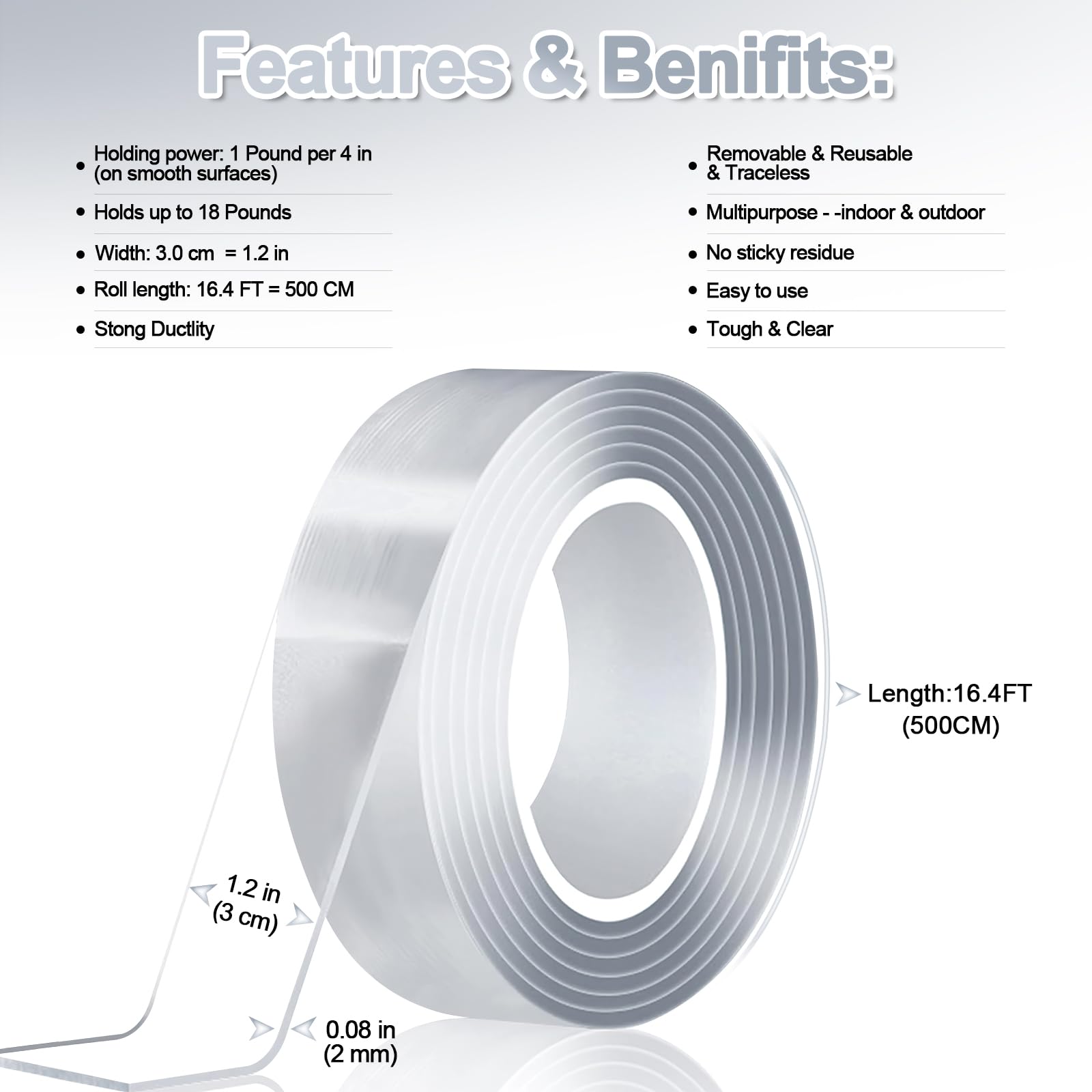 Heavy Duty Nano Tape Double Sided SOL 5M Nano Tape - Double Sided ...